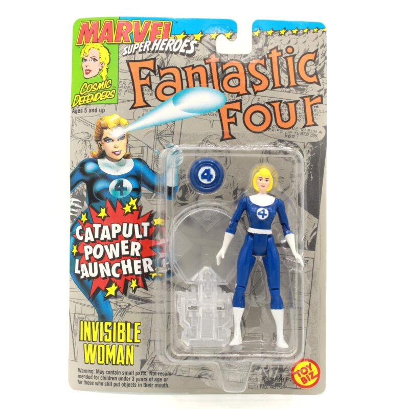 Marvel Super Heroes Fantastic Four Invisible Woman Toy Biz (1994) Wavy Card - The Bog Toys